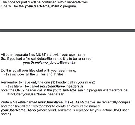 The Code For Part Will Be Contained Within Separate Chegg