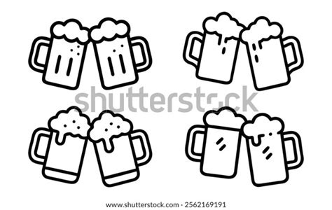Set Black Outline Vector Icons Featuring Stock Vector Royalty Free 2562169191 Shutterstock