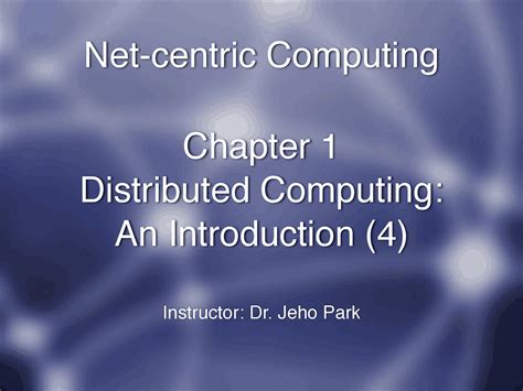 Distributed Computing Net Centric Computing Handout Cecs 327 Docsity