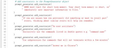 我如何通过修改chat Py文件来默认使autogpt在工作时要求openai Api使用中文回复所有答案。 · Issue 1549