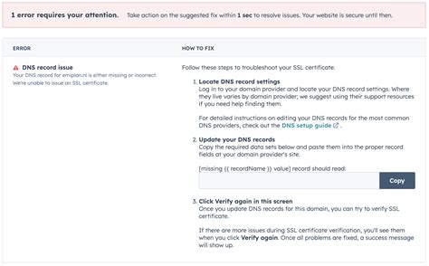Hubspot Community Dns Error While Issuing Ssl Certificate Hubspot