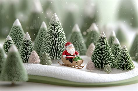 산타클로스와 썰매 배경 사진 및 창의적인 일러스트 무료 다운로드 Lovepik