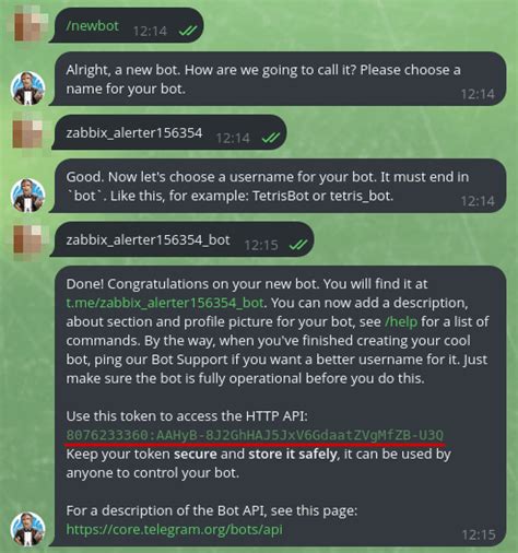 telegram monitoring and integration with zabbix