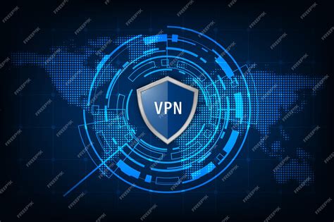 Premium Vector Vector Virtual Private Network Shield With Vpn And World Map Security Cyber