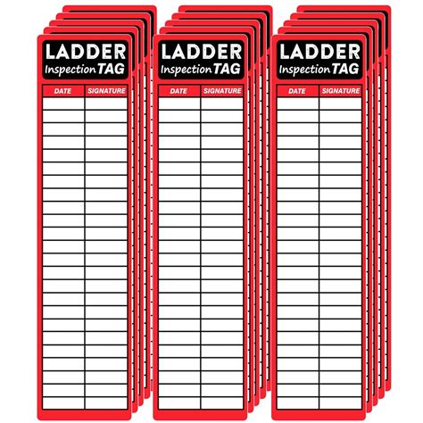 Ladder Inspection Labels 100 Pcs Safety Stickers For Ladders 8