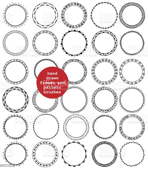 벡터 장식 요소의 집합입니다 라운드 장식 프레임입니다 원형에 대한 스톡 벡터 아트 및 기타 이미지 원형 프레임 화려한 Istock