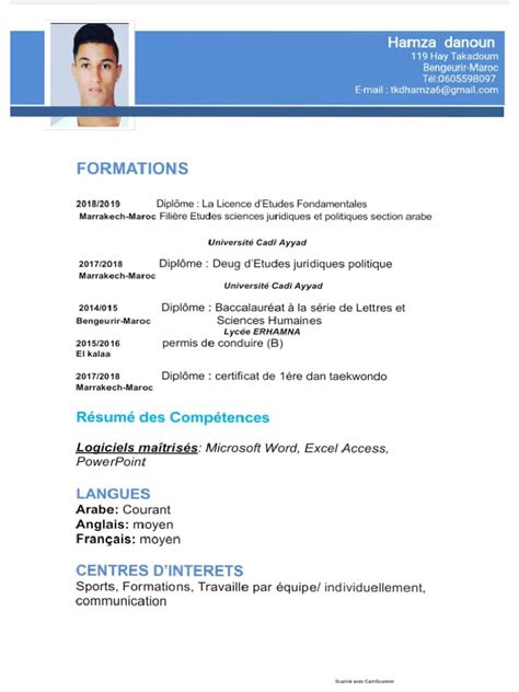 cv hamza pdf