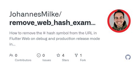 Github Johannesmilkeremovewebhashexample How To Remove The Hash Symbol From The Url In