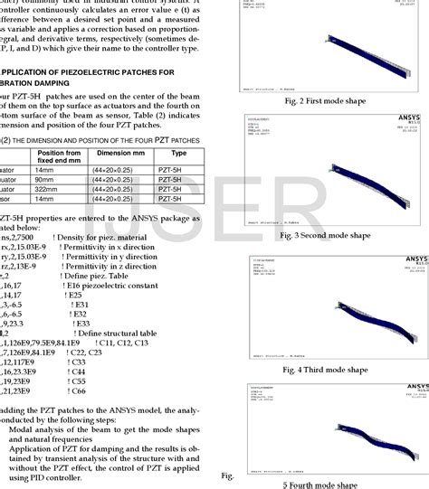 Table 1 From Smart Structure Application For Euler Bernoulli Beam