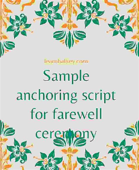 Sample Anchoring Script For School And College Annual Day Celebration