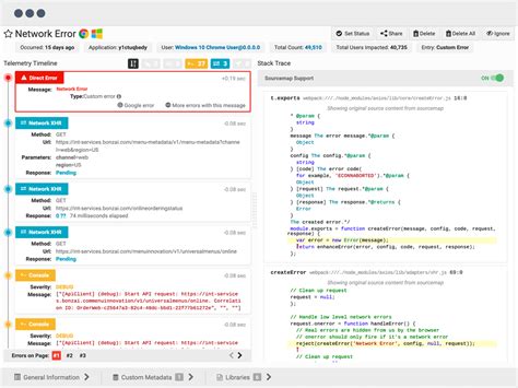 javascript error monitoring trackjs
