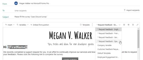 Using The Locale Variable To Send Multilingual Emails Surveys Megan V Walker