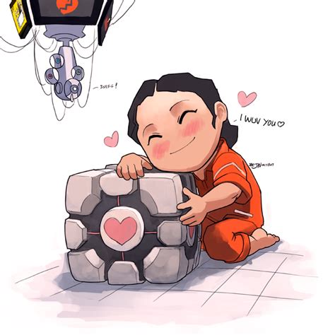 Glados Chell Aperture Science Weighted Companion Cube Cake Core And