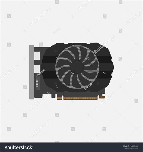 Gpu Icon Graphics Processing Unit Vector Stock Vector Royalty Free