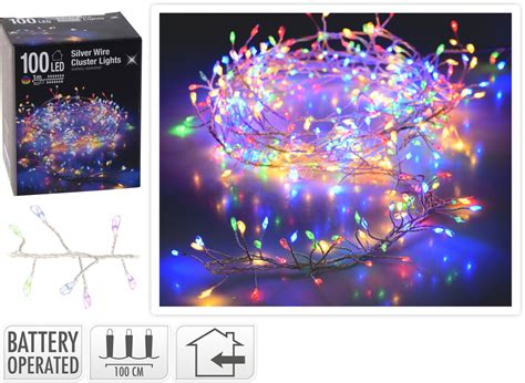 Коледни лампички 100 LED разноцветна светлина - PRAKTIS