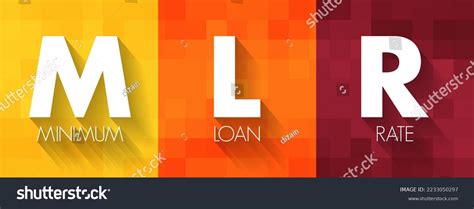 Mlr Minimum Loan Rate Acronym Business Stock Vector Royalty Free