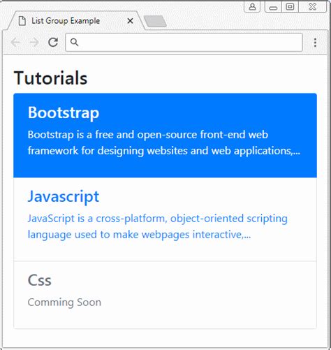 Bootstrap List Groups Tutorial With Examples