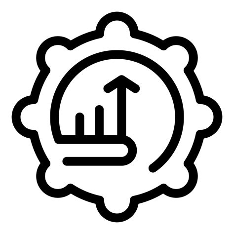 Cogwheel Presenting Growing Bar Chart 48299349 Vector Art At Vecteezy