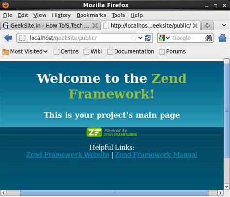 Install Zend Framework On Centos 6 Rhel 6 Itzgeek