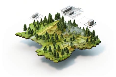 An Illustration Showing The Concept Of Cloud Based Remote Sensing Premium Ai Generated Image