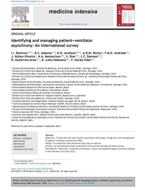 Pdf Identifying And Managing Patientventilator Asynchrony An