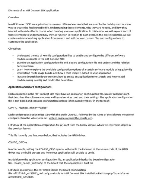 Elements Of An Nrf Connect Sdk Application Pdf Menu Computing Graphical User Interfaces