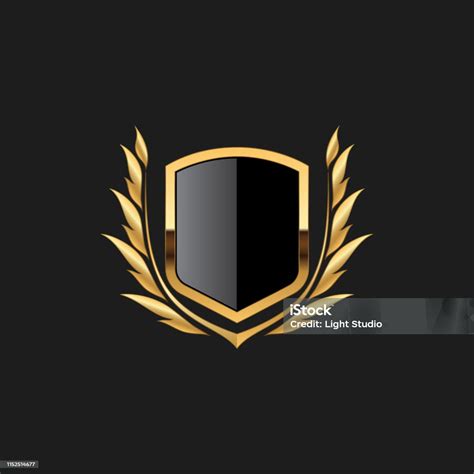 빈 배지 방패 문장 레이블 갑옷 럭셔리 골드 디자인 요소 템플릿 0명에 대한 스톡 벡터 아트 및 기타 이미지 0명 공란 디자인 Istock