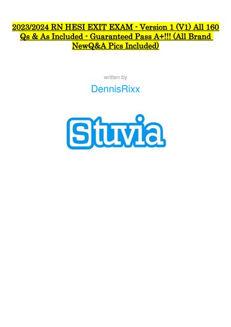 HESI Exit Exam RN Updated Test Bank Scholarfriends