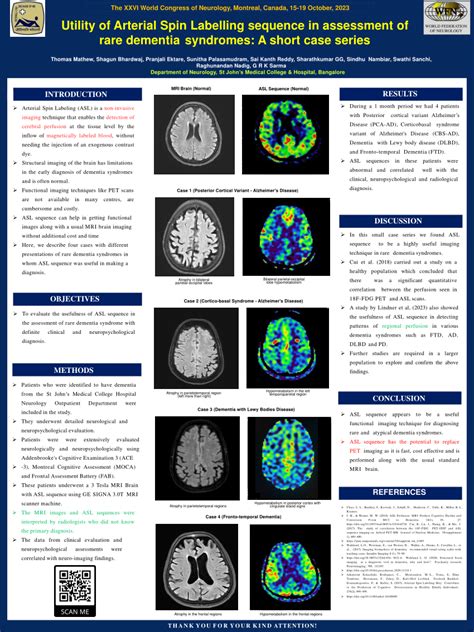 Pdf Utility Of Arterial Spin Labelling Sequence In Assessment Of Rare