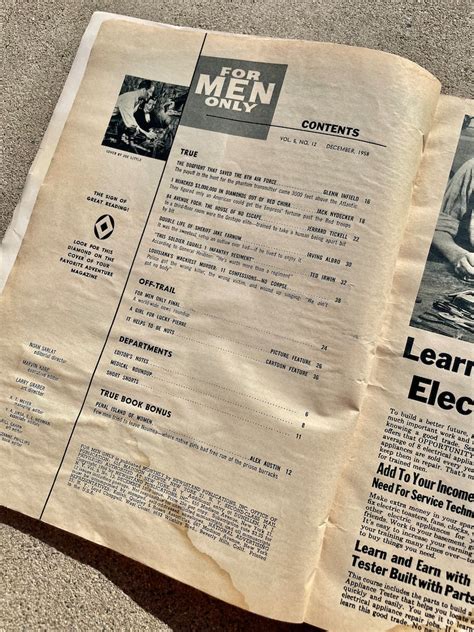 Revista Vintage De 1958 Solo Para Hombres Etsy México