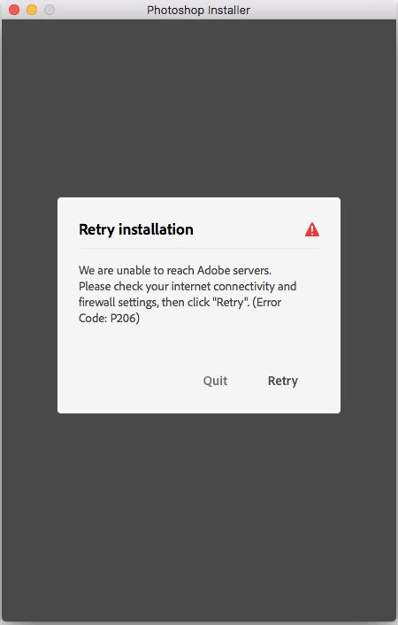 Retry Installation We Are Unable To Reach Adobe Servers While Installing Photoshop