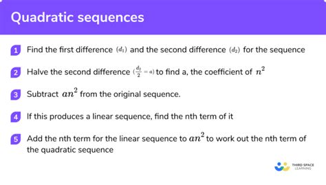 Quadratic Sequences Gcse Maths Steps And Examples