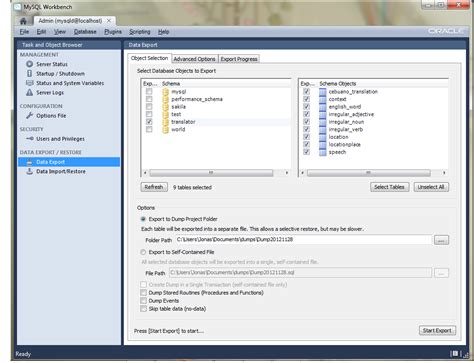 Mysql I Need Help In Exporting An Sql File From My Database Stack