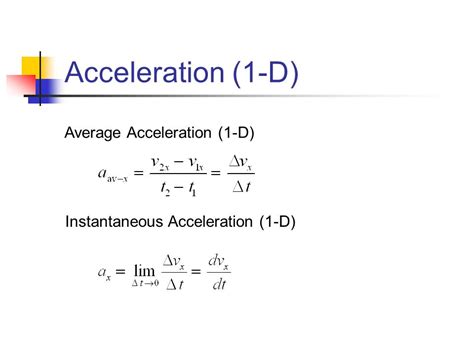 Acceleration Formula Physics