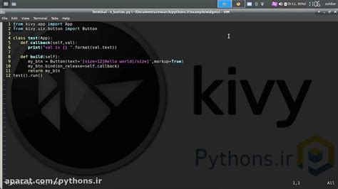 آموزش کتابخانه Kivy برنامه نویسی اندروید با پایتون قسمت دوم آموزش کتابخانه Kivy برنامه نویسی اندروید با پایتون قسمت دوم