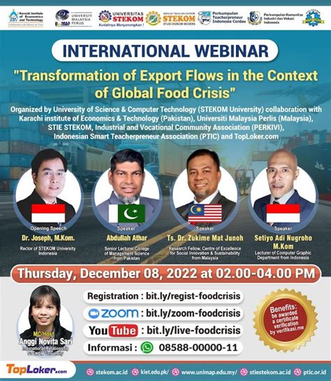 WEBINAR INTERNASIONAL Transformation Of Export Flows In The Context Of Global Food Crisis