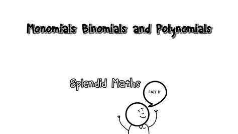 Monomials Binomials And Polynomials YouTube