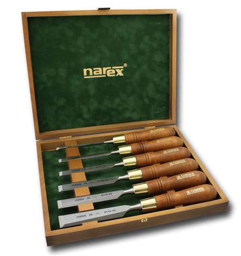 Narex Chisel Set Premium Bevel Edge 6 Piece Hand Tools Chisels Narex Chisel Set Premium