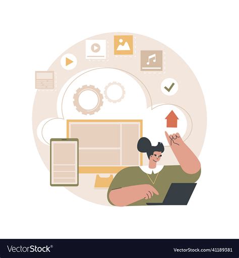 Cloud Based Engine Abstract Concept Royalty Free Vector