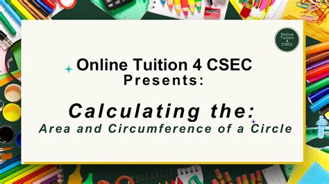 Calculating Area And Circumference Of A Circle Youtube