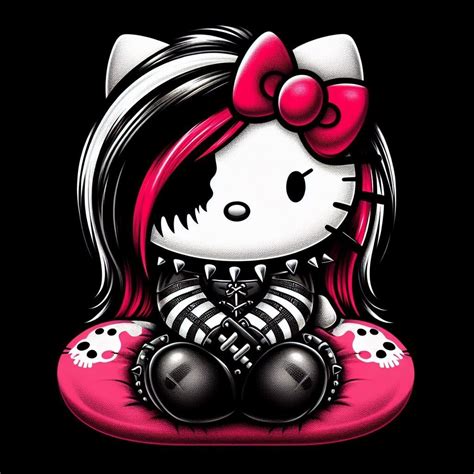 Emo Hello Kitty Icon Hello Kitty Art Hello Kitty Wallpaper Hd Hello Kitty Drawing