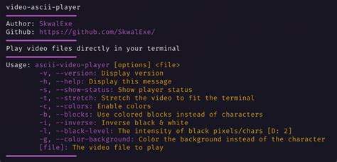 Ascii Video Player 📺 Ascii Video Player