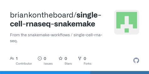 GitHub Briankontheboard Single Cell Rnaseq Snakemake From The Snakemake Workflows Single