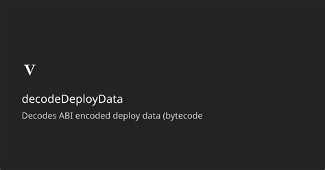 Decodedeploydata · Viem