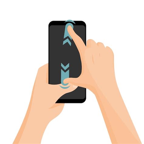 Premium Vector Touch Screen Hand Gestures Flat Colored Icon With Movement Of Finger Isolated