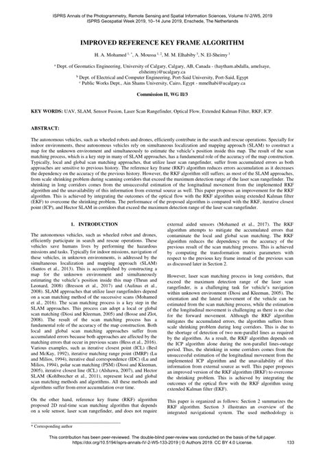 Pdf Improved Reference Key Frame Algorithm