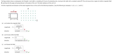 Solved The Figure Below Shows A Rectangular Coil Of Length And