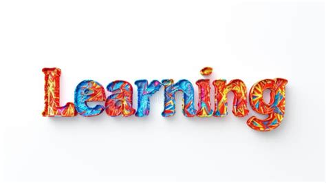 The Word Learning Isolated On White Background Made In 3d Typography