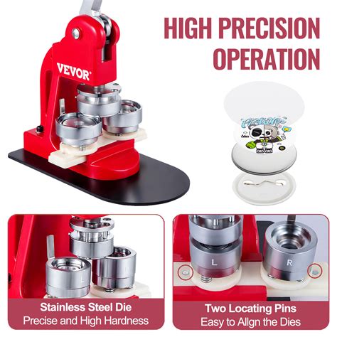 Vevor Button Maker Machine 58mm Button Badge Maker 2 25 Inch Badge Maker Machine With Free 999