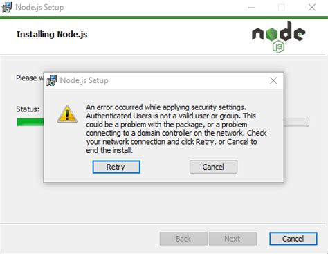 Error Users Is Not A Valid User Or Group Issue 3436 Nodejs Help